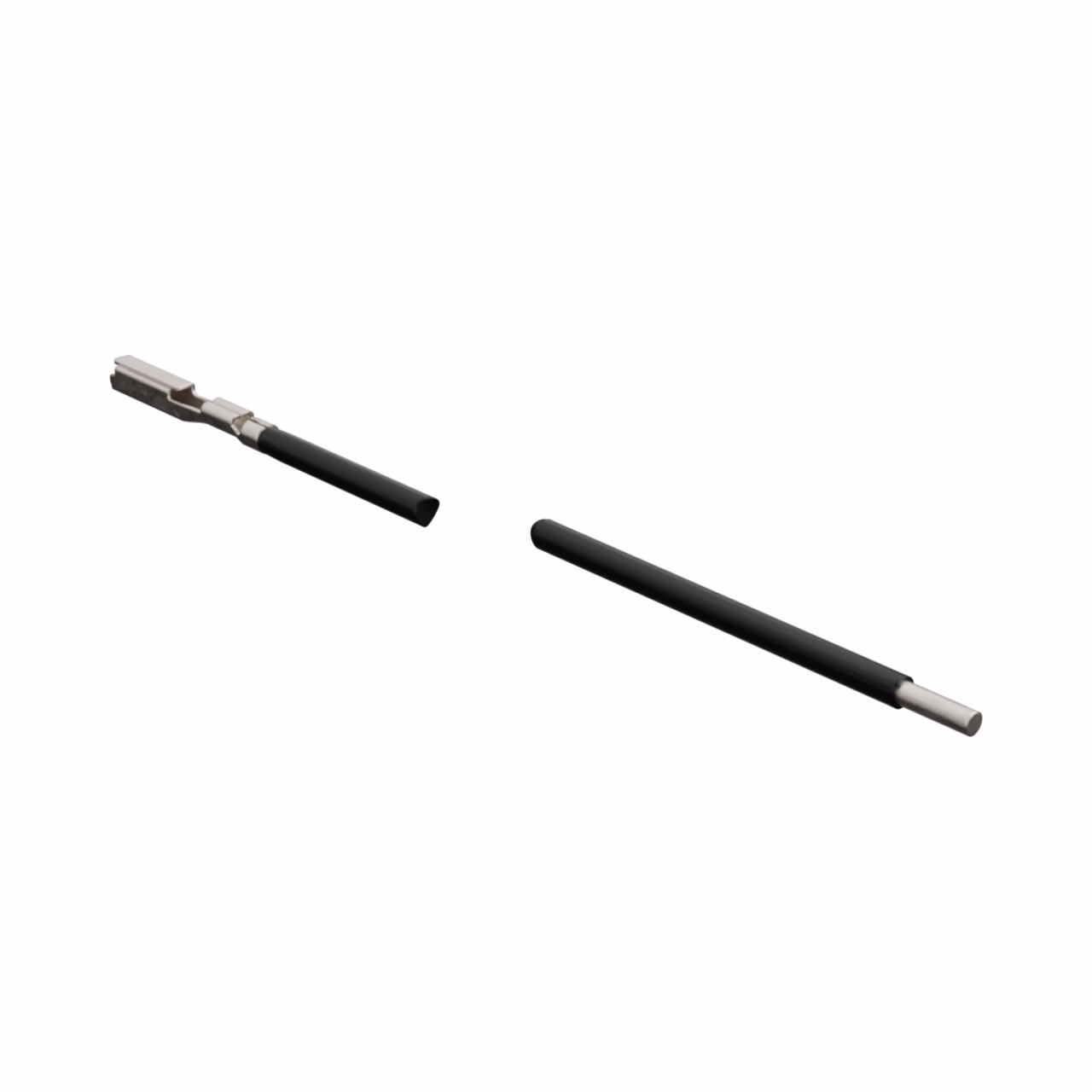 Pre-Crimped Lead MX64-Female-to-Pigtail, Tin (Sn) Plating, 300.00mm Length, 18 AWG, Black for sale