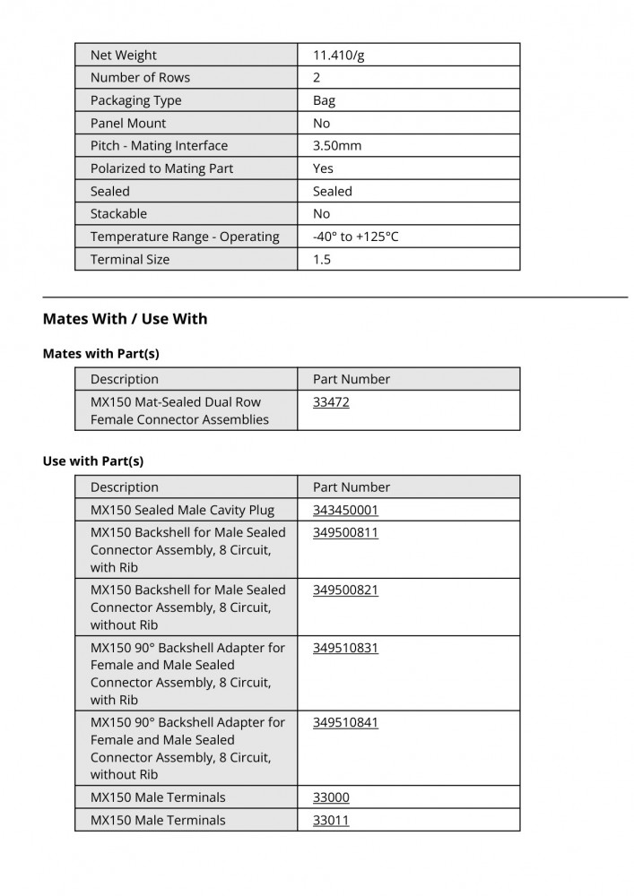 MOLEX 334824852 technical document preview, page 3