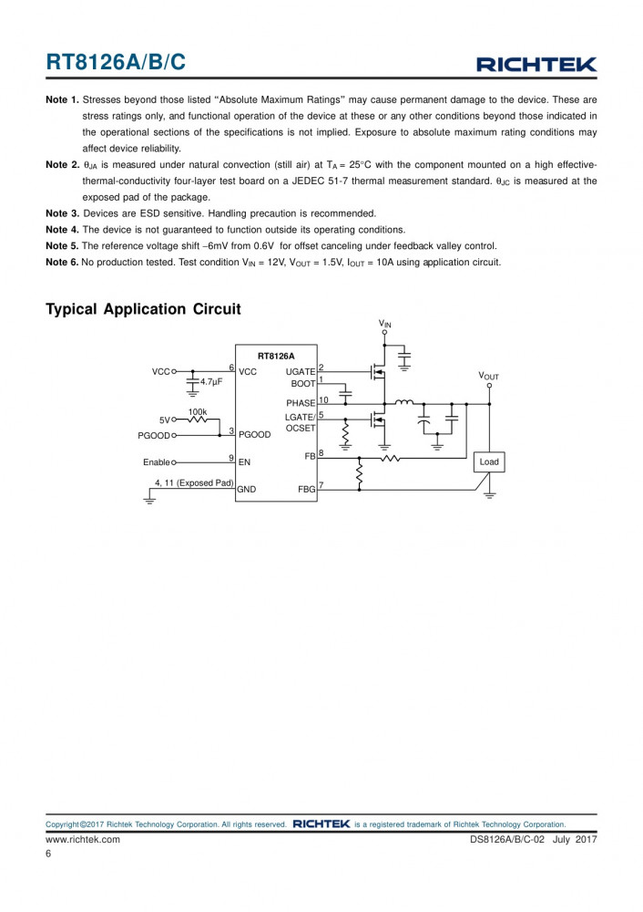 RT8126BGQW datasheet page 6