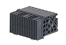 Impact 100 Ohm 3 Pair Right-Angle Orthogonal Daughtercard, Unguided, 6 Columns, 54 Circuits, Plated Through Hole Dimension 0.46mm, Lead Free