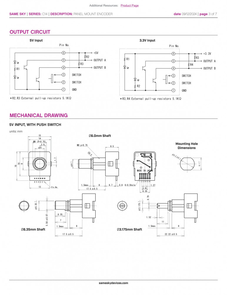 C14 series datasheet page 3