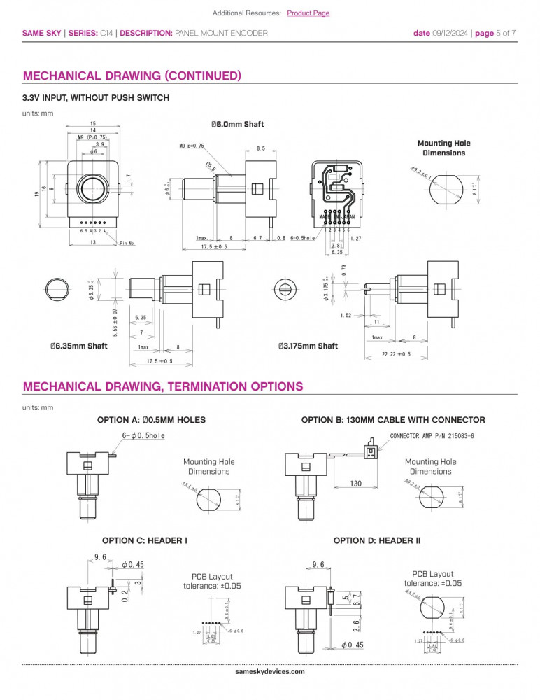C14 series datasheet page 5