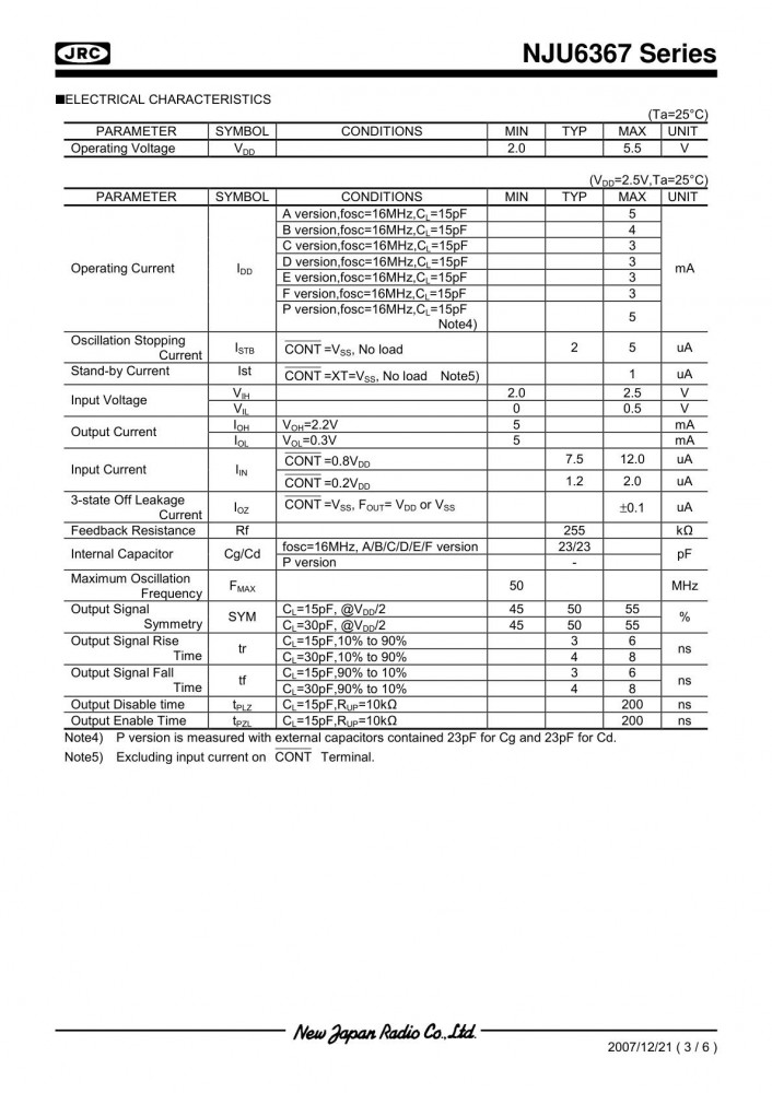 NJU6367 technical document page 3