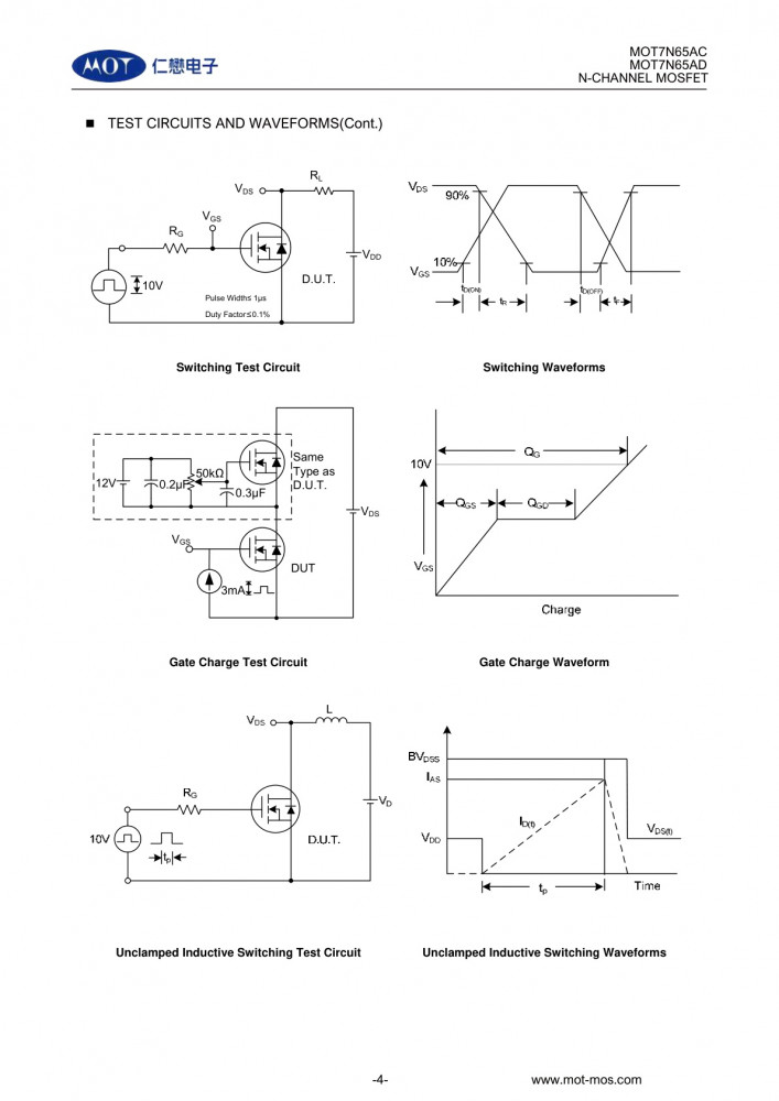 MOT7N65AC datasheet page 4