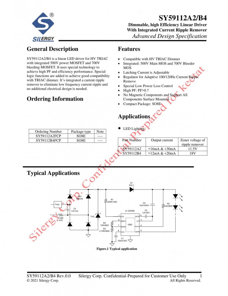 SY59112A2FCP datasheet page 1