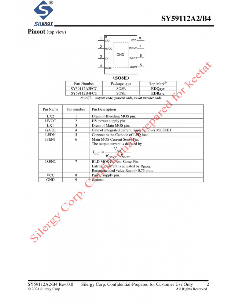 SY59112A2FCP datasheet page 2