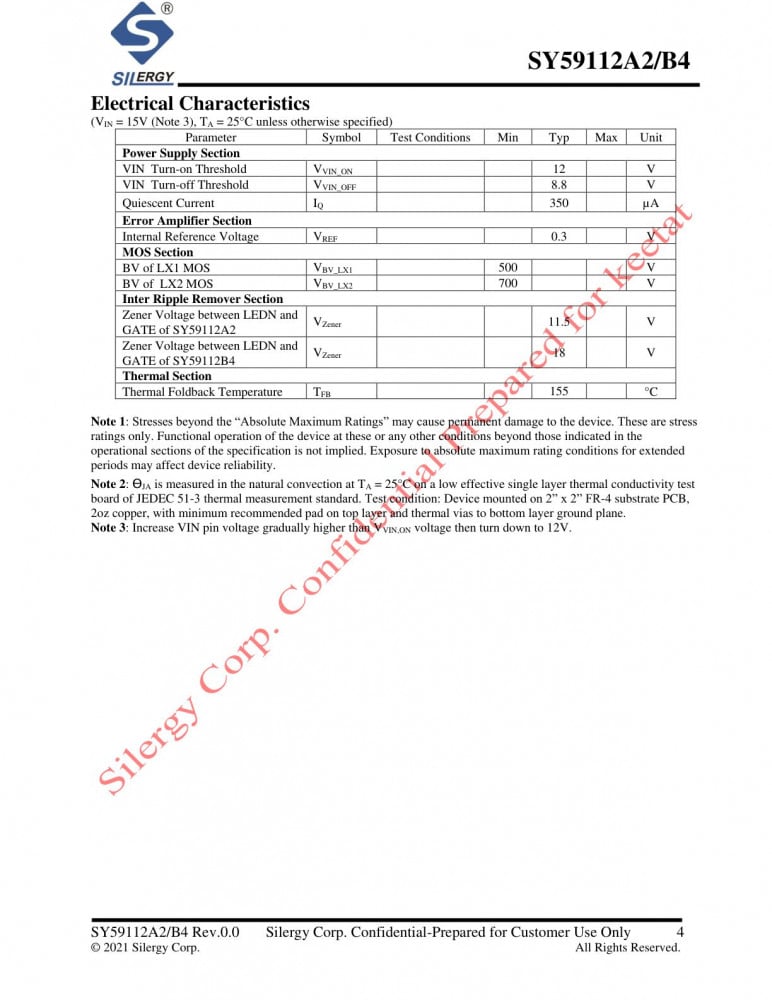 SY59112A2FCP datasheet page 4