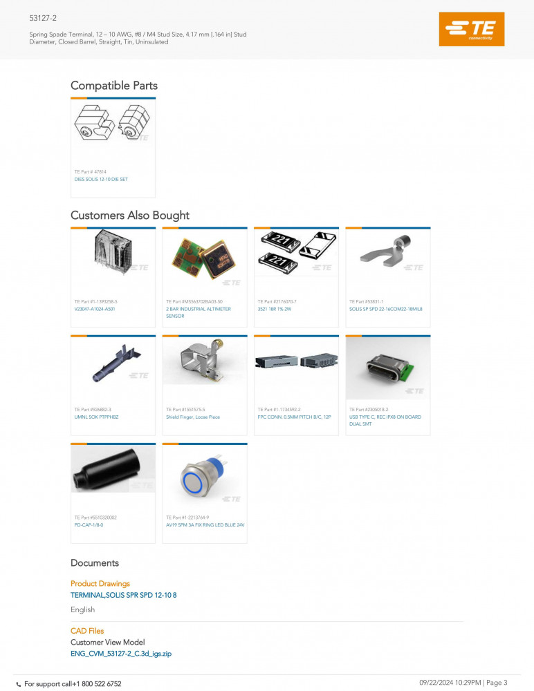 TE Connectivity 53127-2 technical document page 3