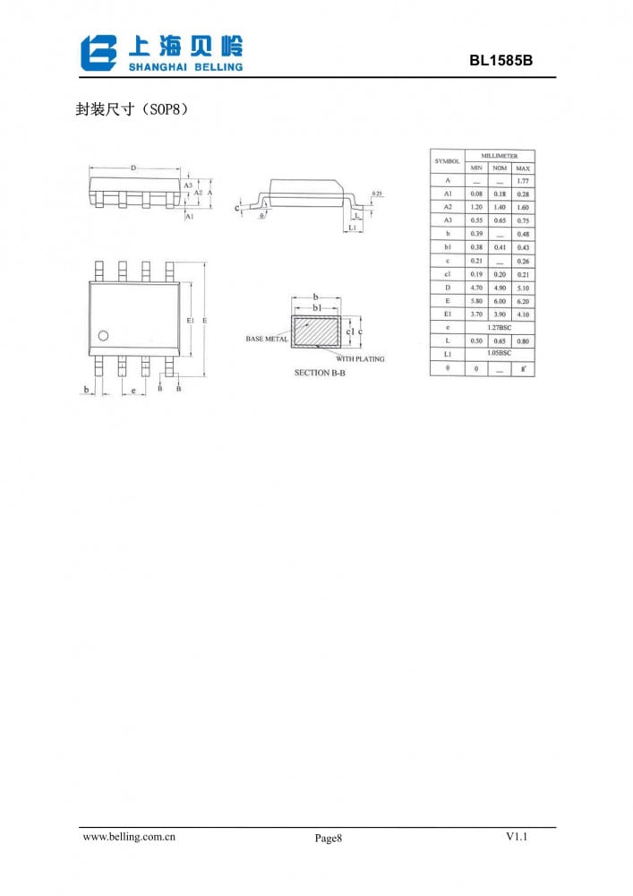 BL1585B datasheet page 8