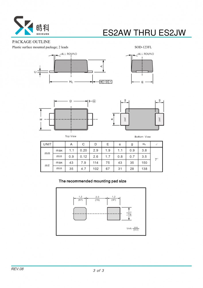 ES2JW datasheet page 3