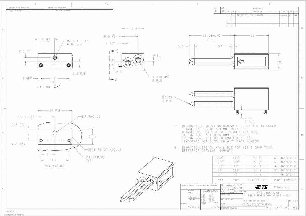 TE Connectivity 1-1469372-1 drawing page 1