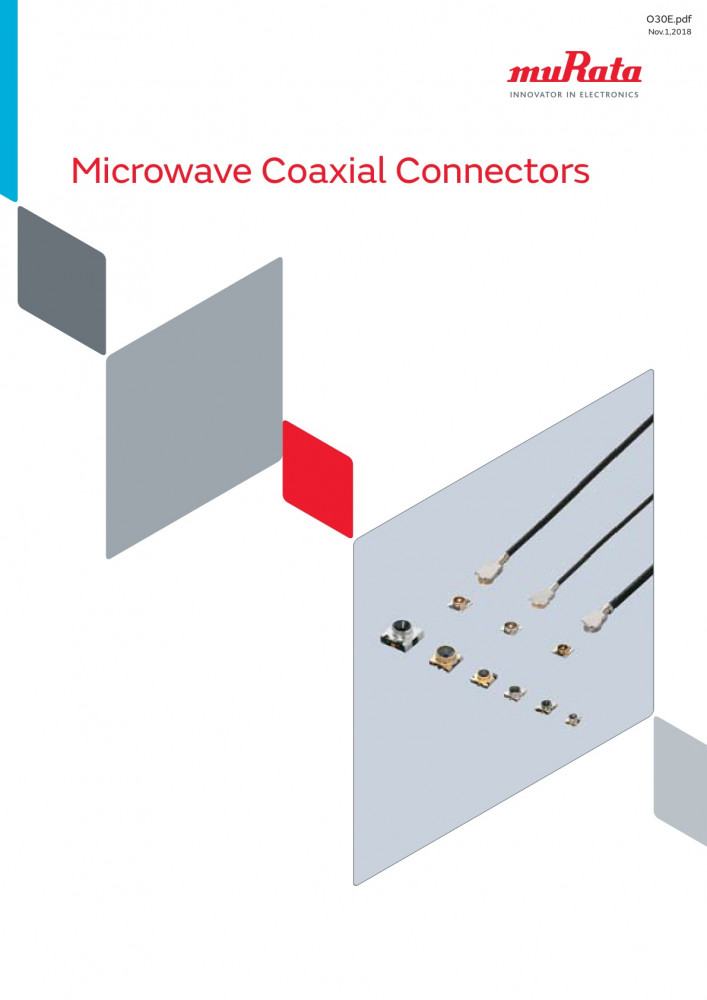 Murata microwave coaxial connector catalog page 1