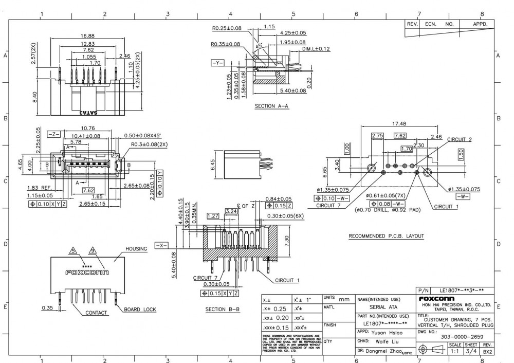 FOXCONN LE18077-Z54D-4H technical document page 3