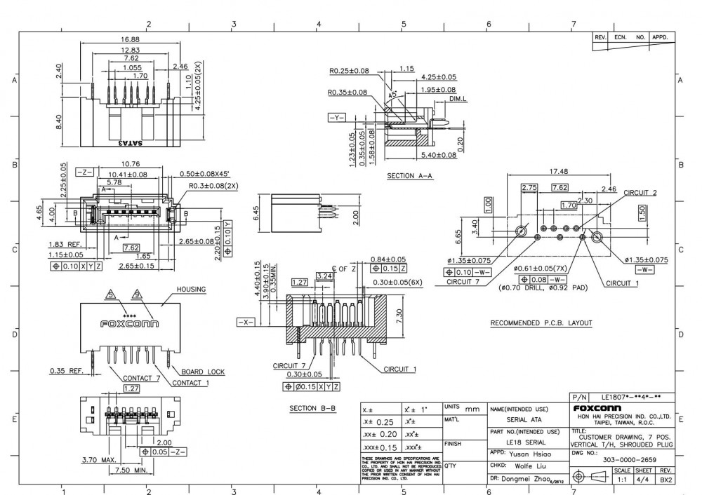 FOXCONN LE18077-Z54D-4H technical document page 4