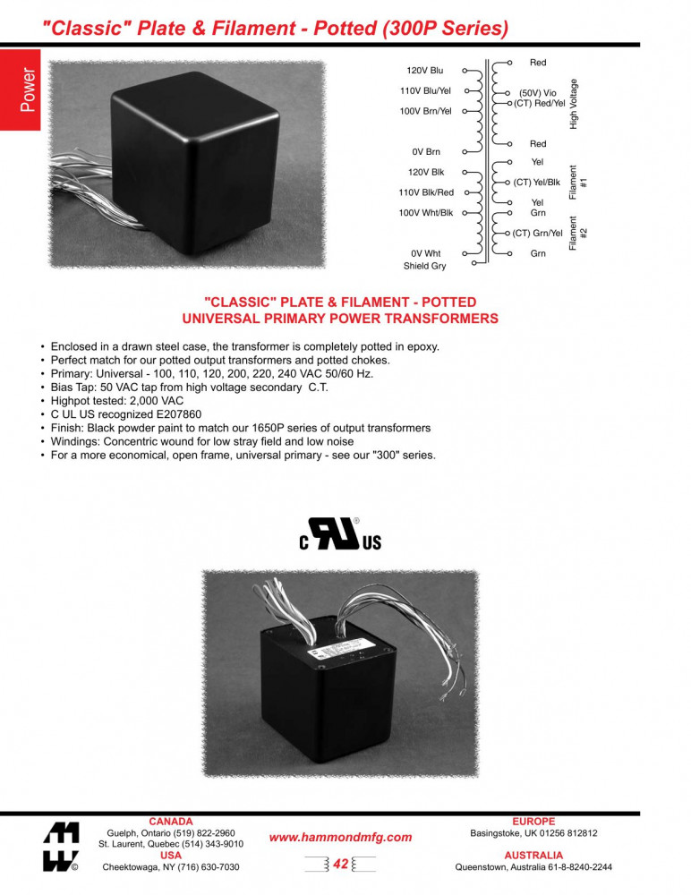 Hammond 373XP technical document page 1