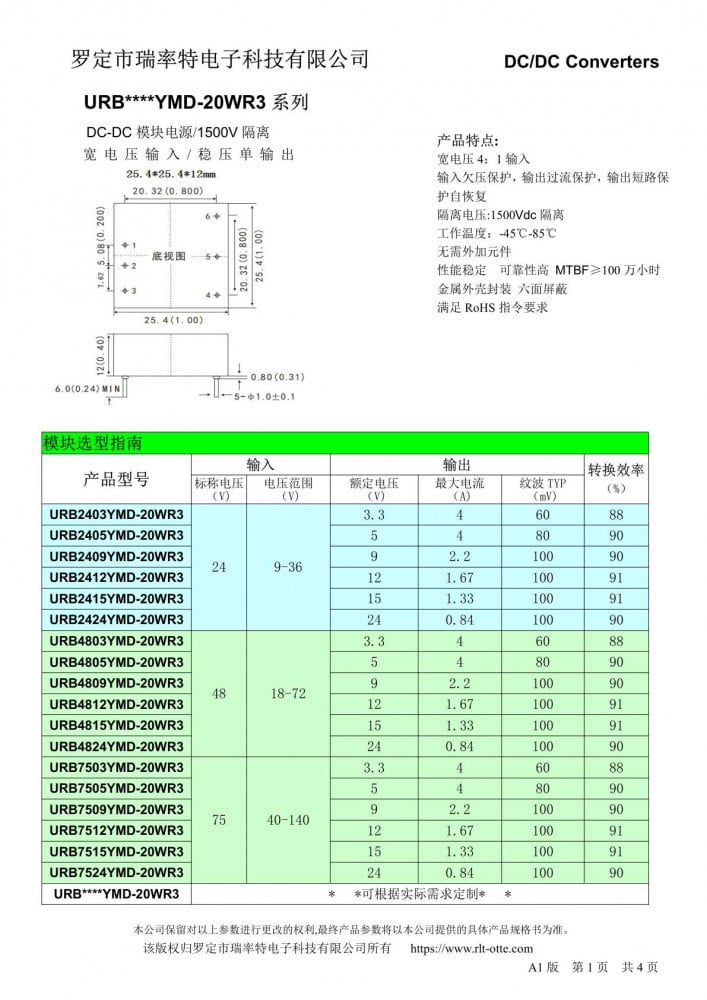 URB4812YMD-20WR3 datasheet page 1