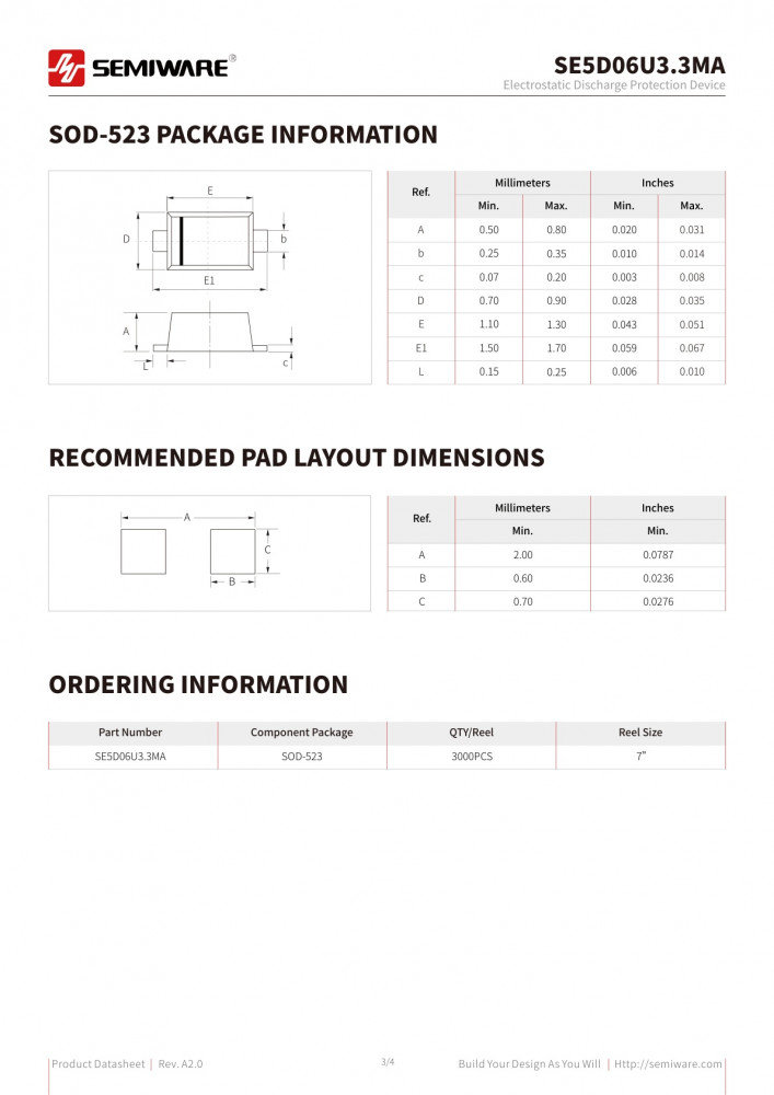 SE5D06U3.3MA datasheet page 3