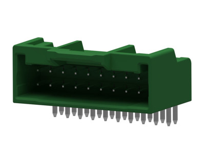 2.00mm Pitch, iGrid PCB Header, Dual Row, Right-Angle, Through Hole, Matte Tin (Sn) Plating, Positive Lock, 22 Circuits, Tray, 3.20mm PC Tail Length, Green for sale