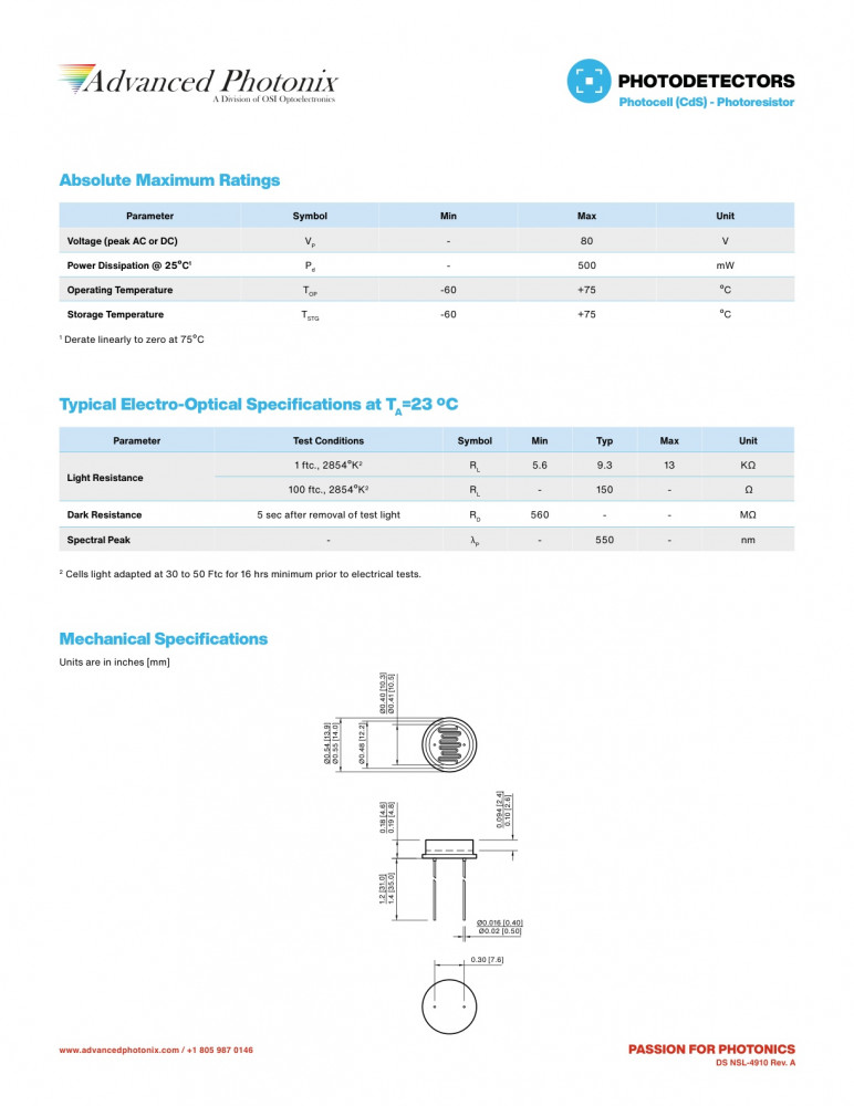 NSL-4910 technical document page 2