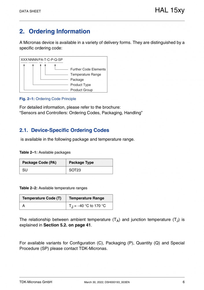 HAL 15xy datasheet page 6