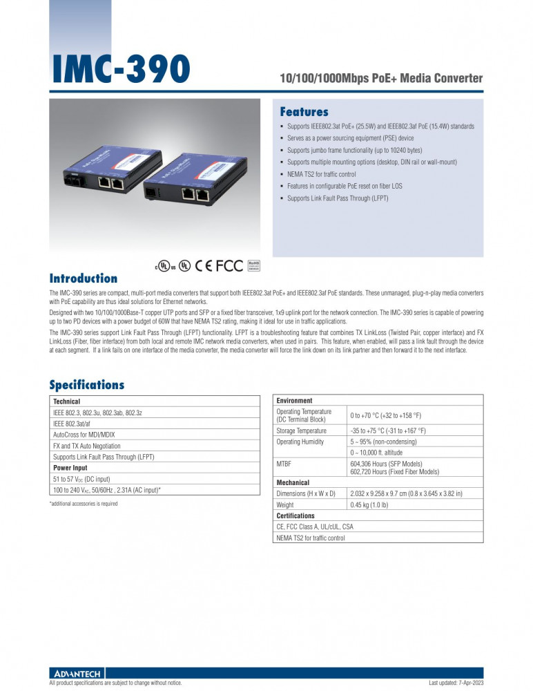 IMC-390 technical document page 1