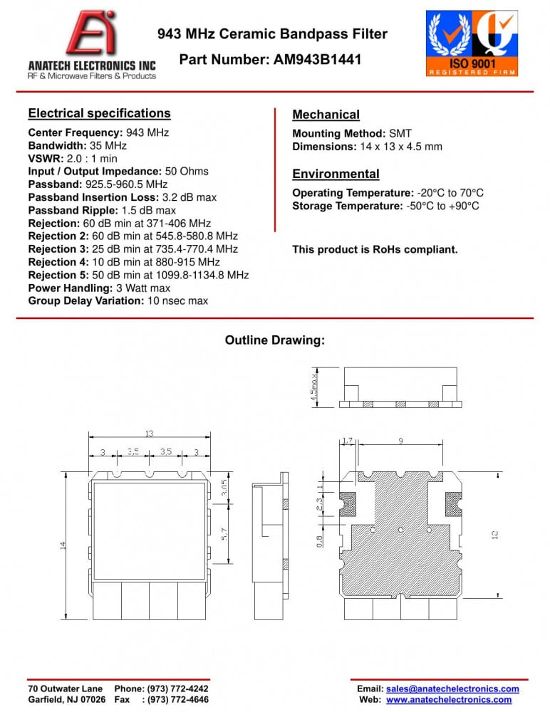 AM943B1441 technical document page 1