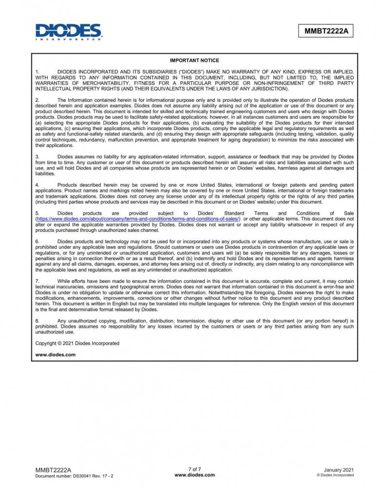 MMBT2222A-7-F datasheet page 7