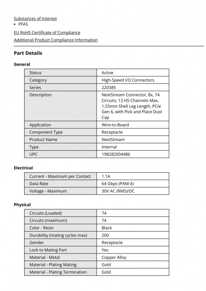 MOLEX 2203855021 product documentation visual 2