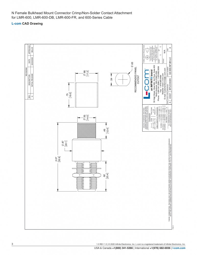 EZ-600-NF-BH-LC technical document page 3