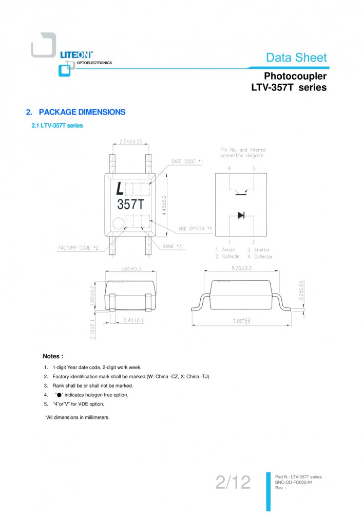 LTV-357T datasheet page 3