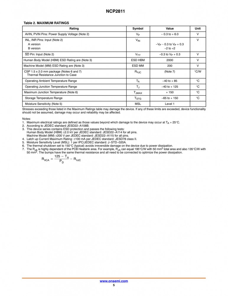NCP2811 document page 5