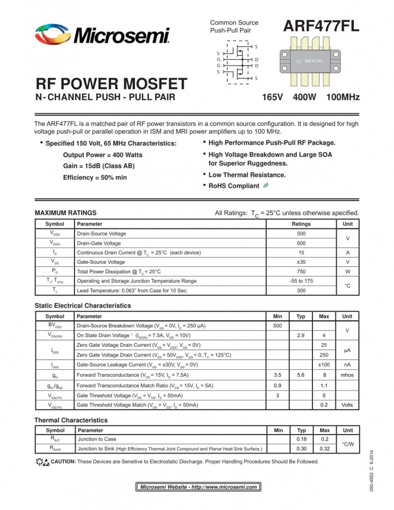 ARF477FL technical document page 1