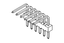 KK 254 Wire-to-Board Header, Single Row, Right-Angle, 13 Circuits, PA Polyamide Nylon, Gold (Au) Plating for sale