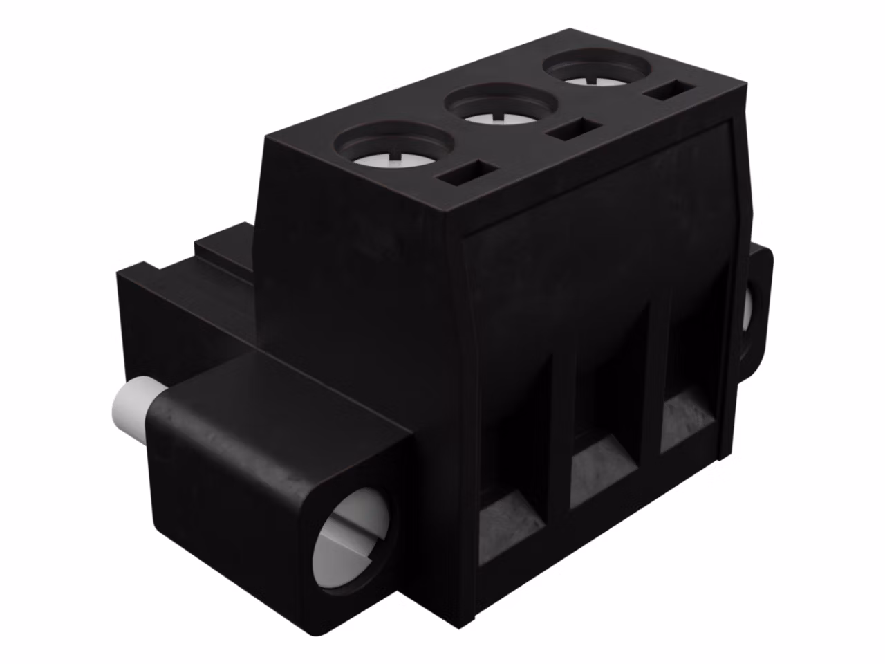 5.00mm Pitch Eurostyle Horizontal Plug, with Retention Screws and Reverse Imprinting, Black, 3 Circuits for sale