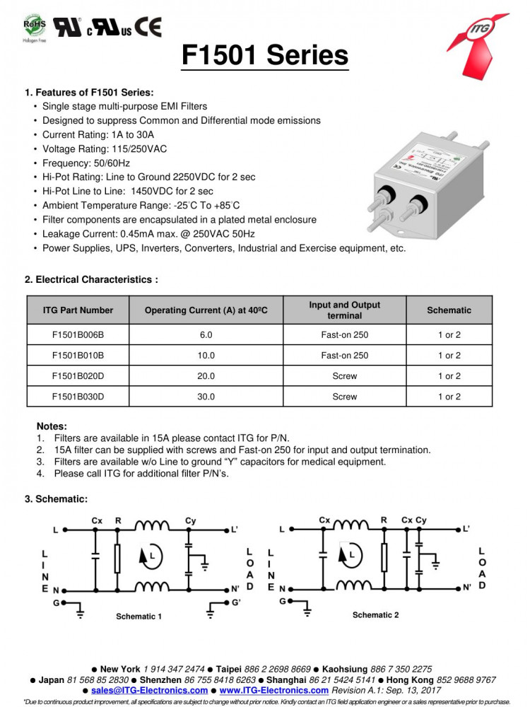 F1501 series technical document page 1