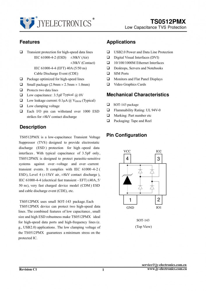 TS0512PMX datasheet page 1