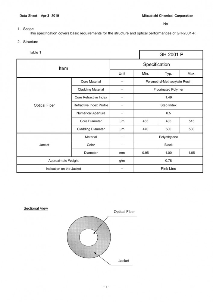 GH-2001-P technical document preview, page 1