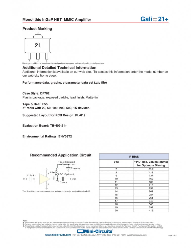 GALI-21+ datasheet page 3