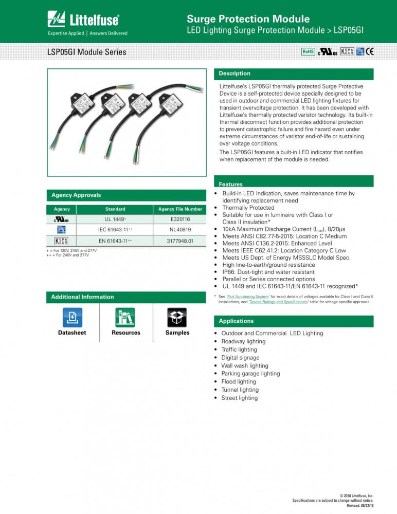 LSP05GI datasheet page 1