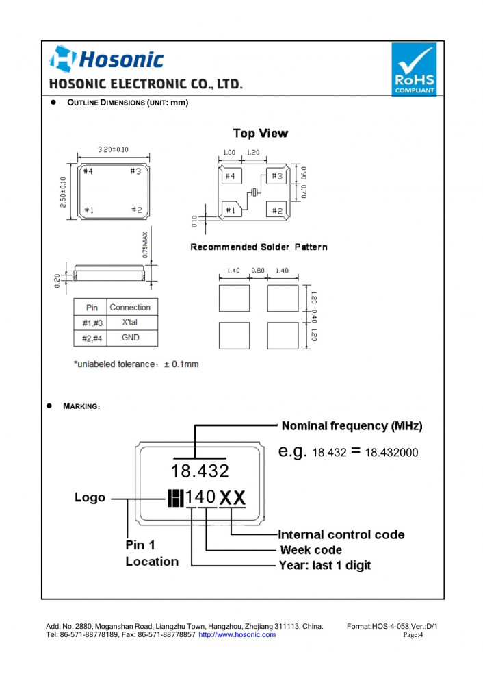 HOSONIC E3SB18E0X000XE datasheet page 4