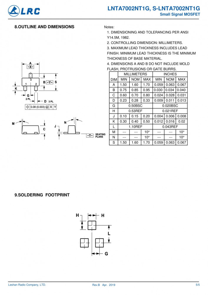 LNTA7002NT1G datasheet page 5