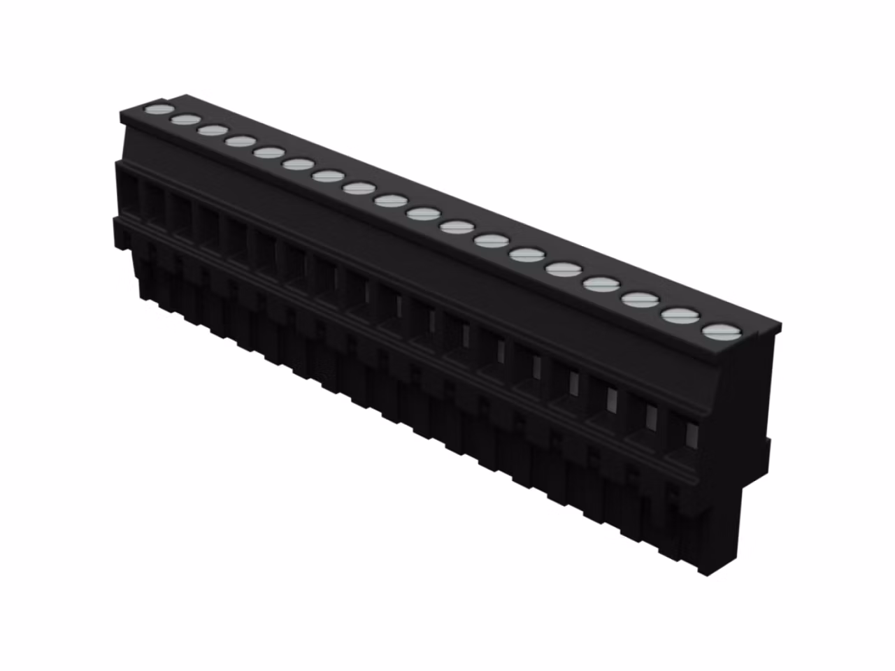 5.08mm Pitch Eurostyle Vertical Plug, with Reverse Imprinting, Front Wire Entry, Black, 18 Circuits for sale