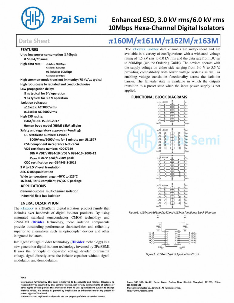π163M31 datasheet page 1