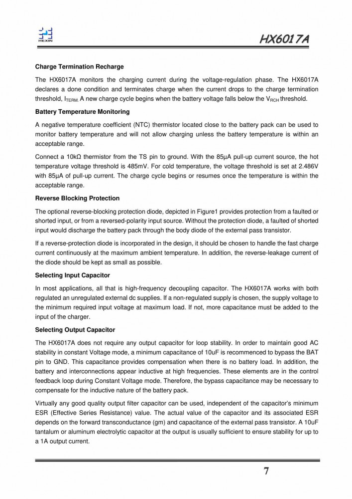 HX6017A datasheet page 7