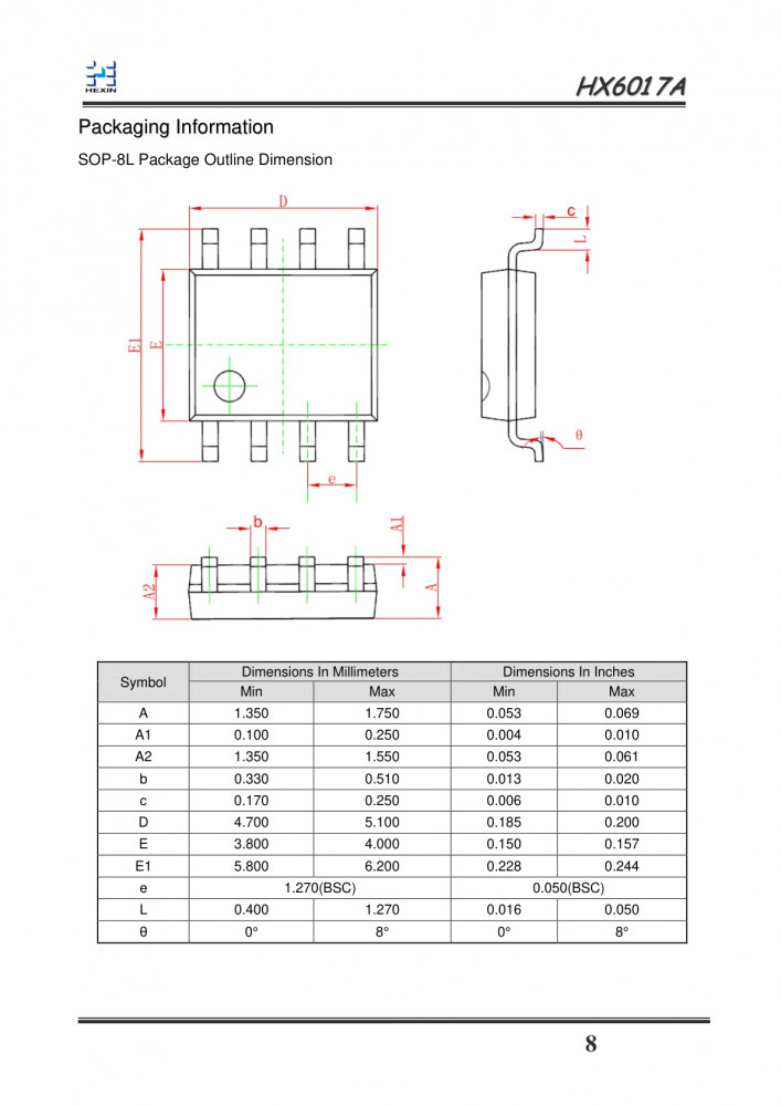 HX6017A datasheet page 8