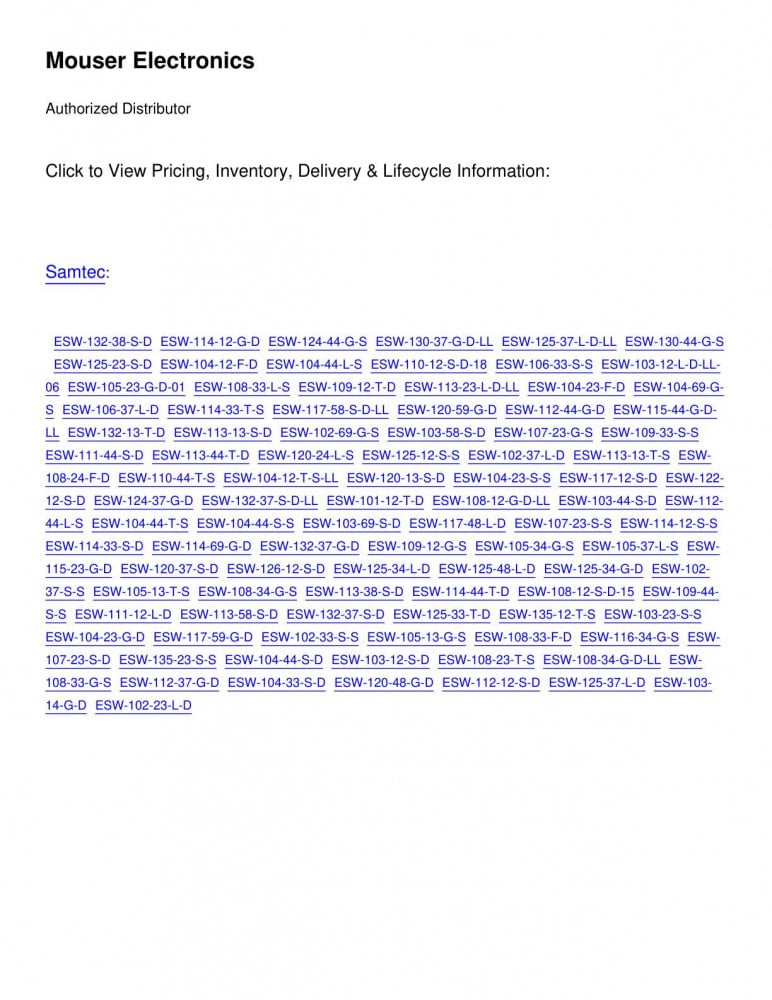 Samtec ESW ESQ Series technical document page 2