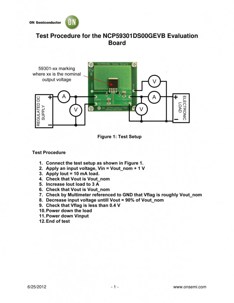 NCP59301DS00GEVB test setup figure