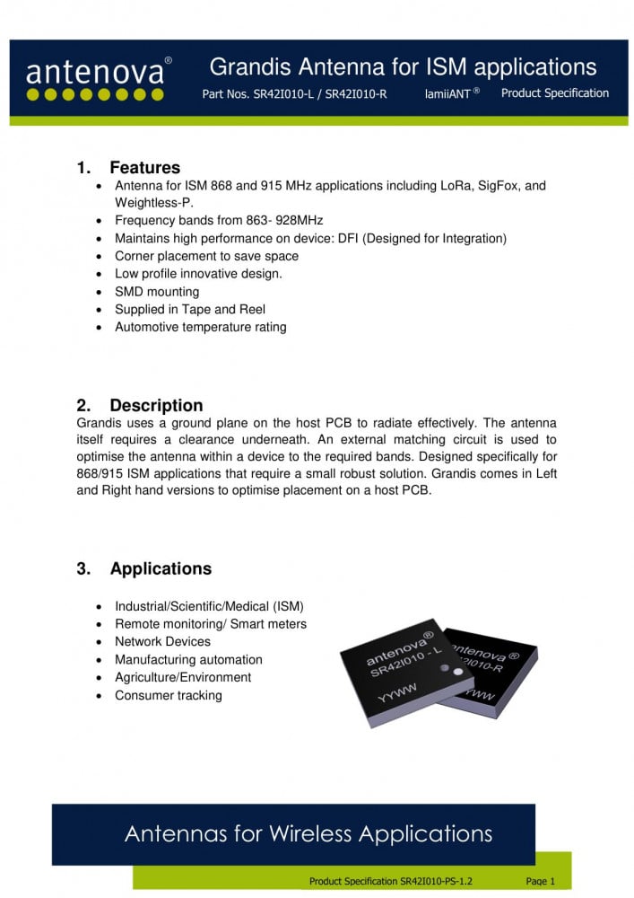 SR42I010-R datasheet page 1