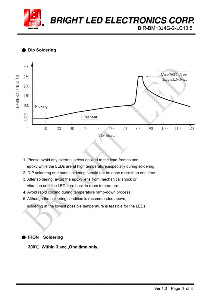 Product datasheet page 3