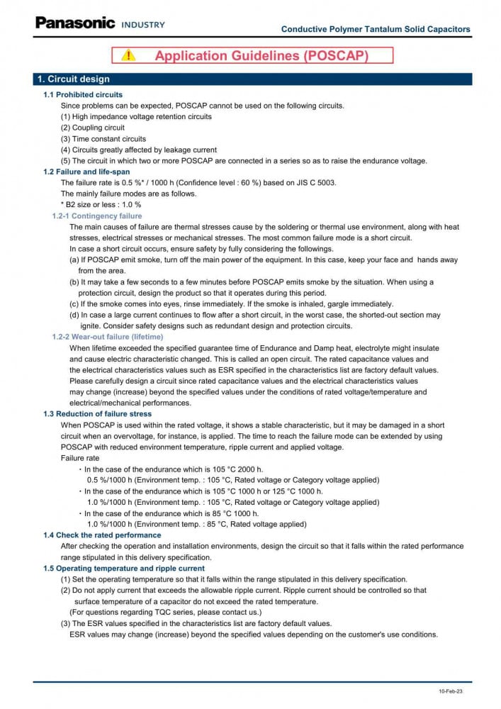PANASONIC TPF series datasheet page 5